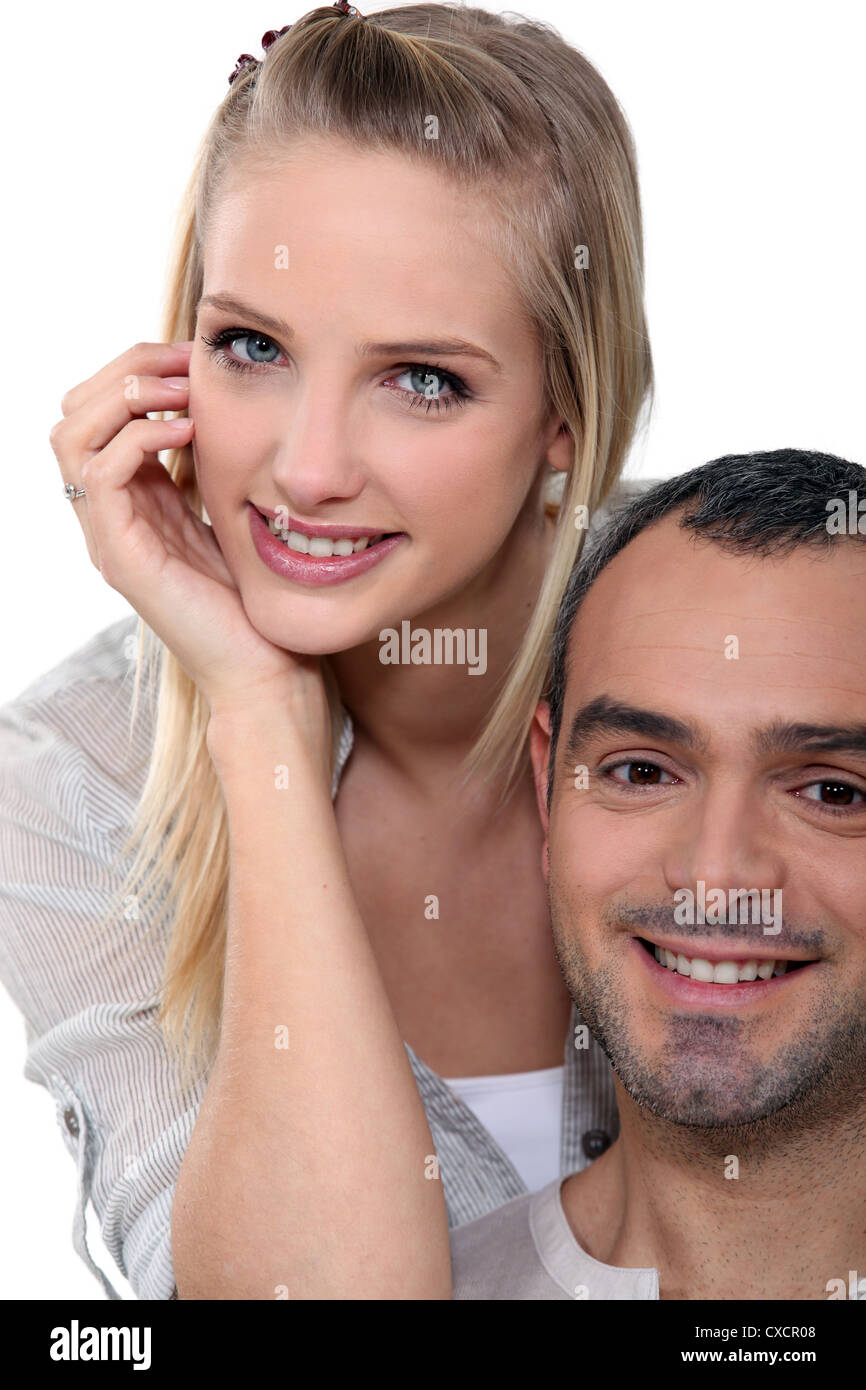 Close-up of couple in studio Stock Photo - Alamy