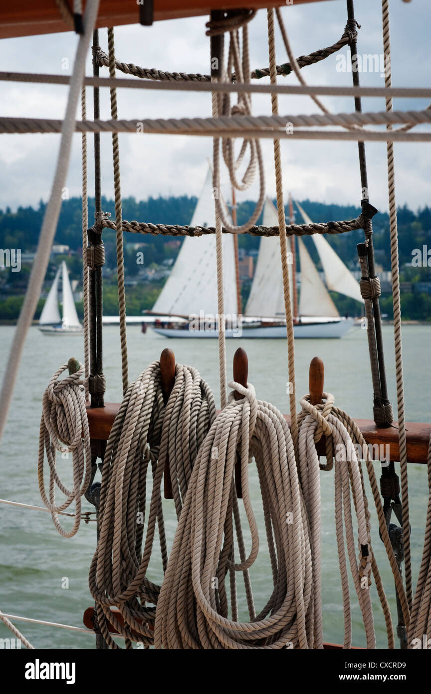 Classic sailboat rigging hi-res stock photography and images - Alamy