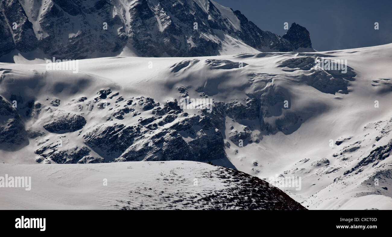 Thick snow of the top of a mountain, Himalayas, Nepal Stock Photo - Alamy