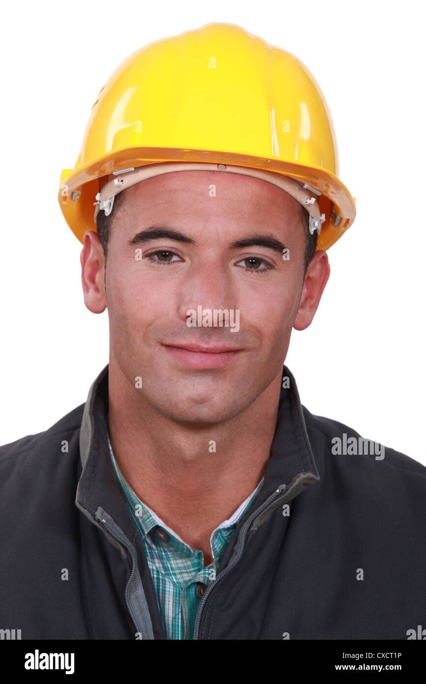 Portrait of a tradesman Stock Photo - Alamy