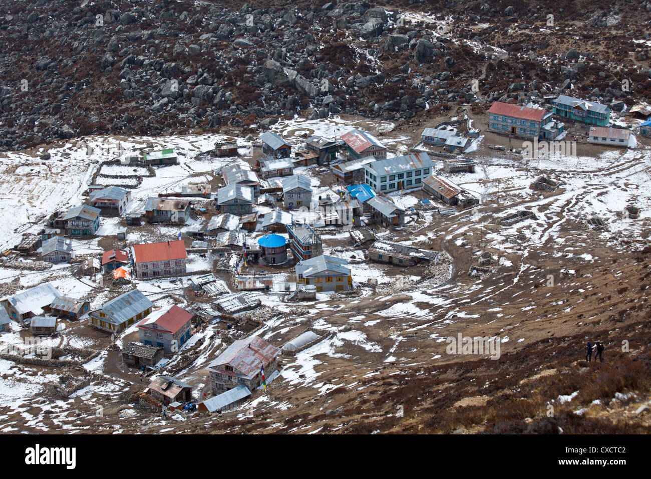 Kyanjin gompa village hi-res stock photography and images - Alamy