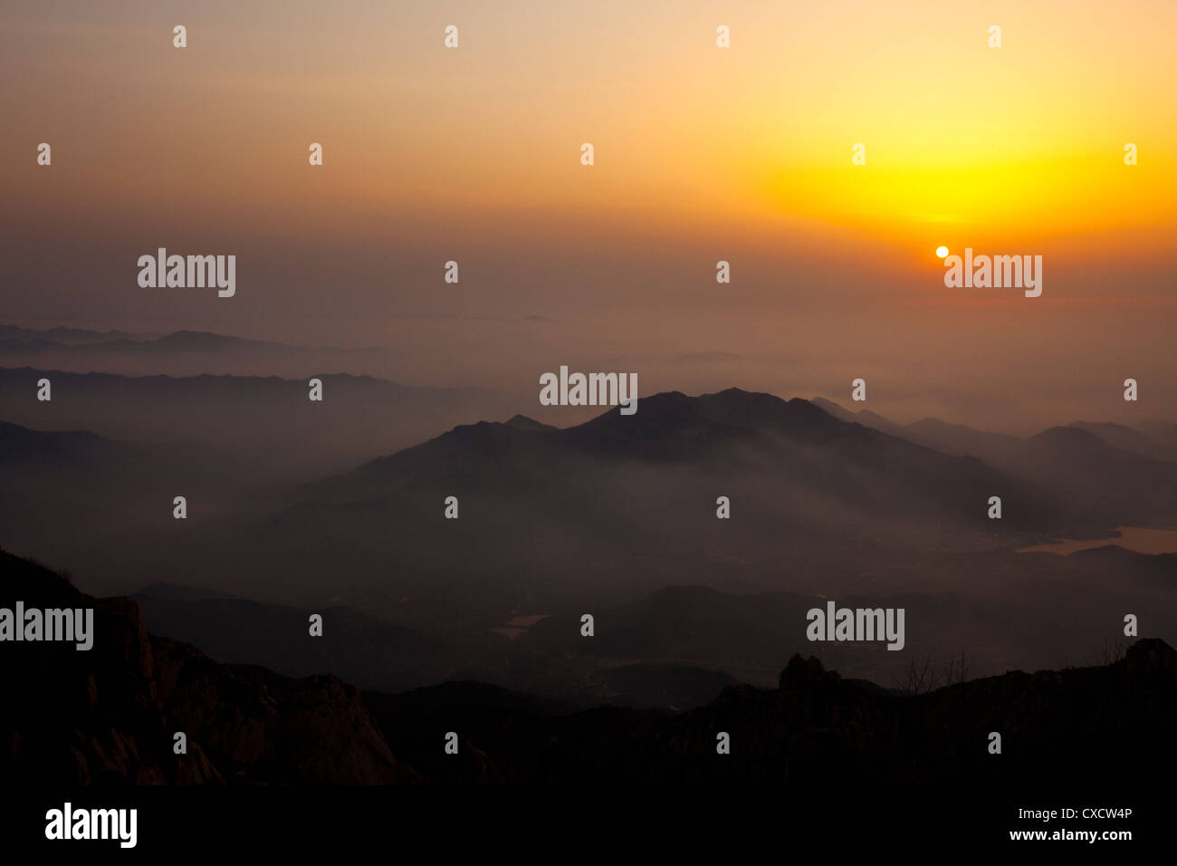 Taishan mountain aerial hi-res stock photography and images - Alamy