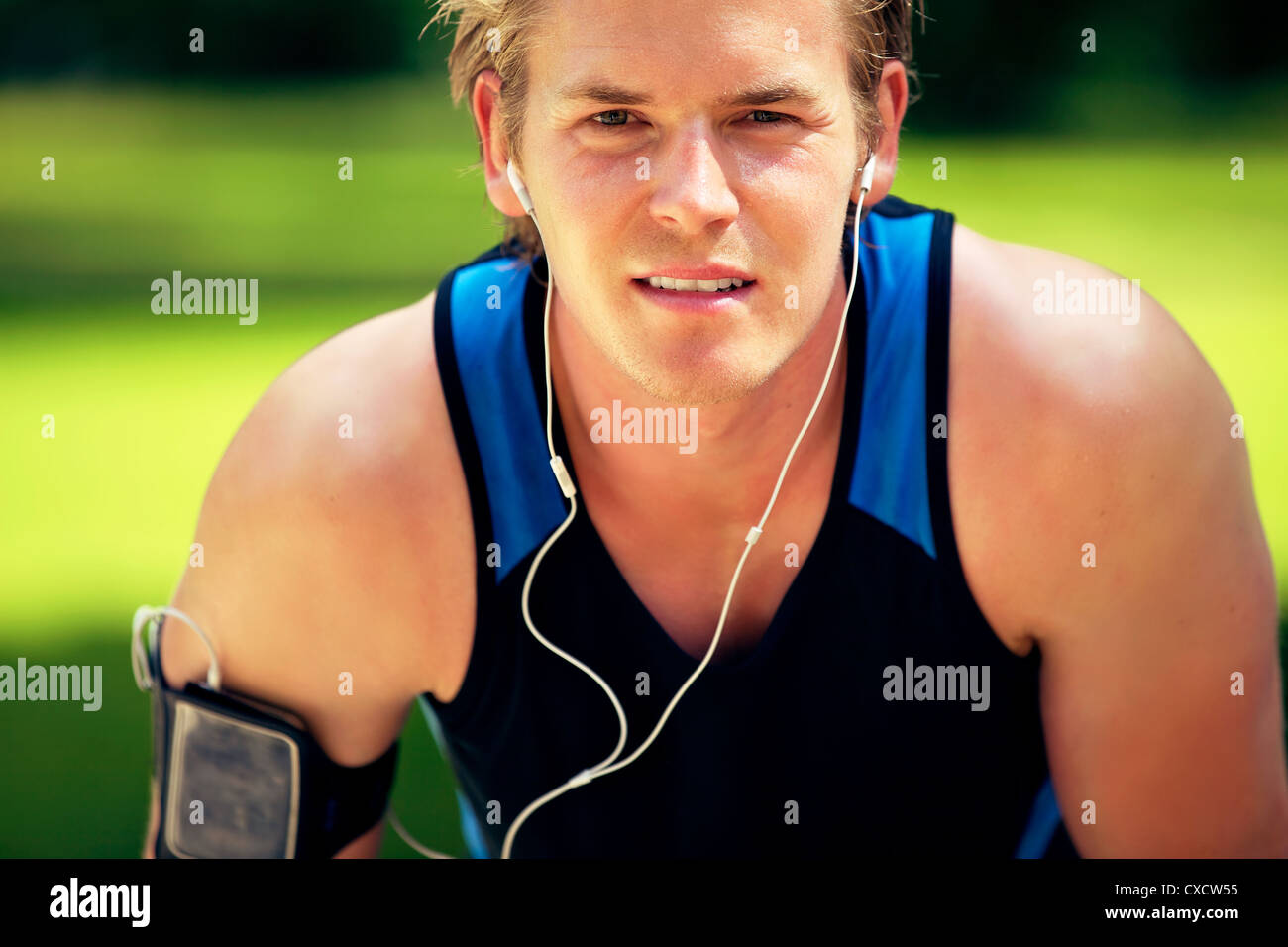 Closeup young runner looking camera hi-res stock photography and images ...