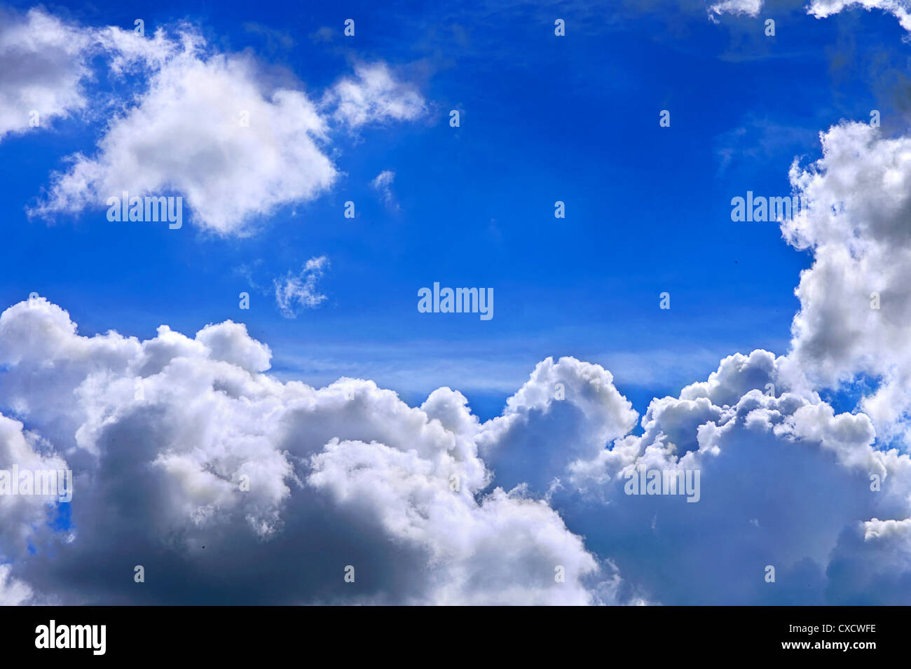 Blue Sky and Clouds Storm dark thunder cloud background Stock Photo - Alamy