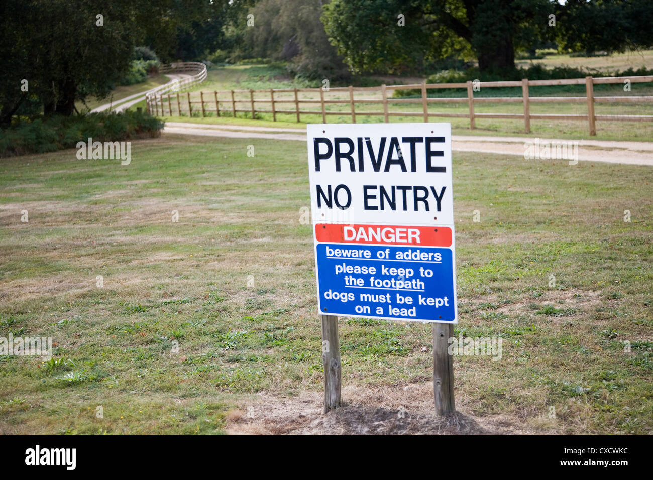 Private No Entry sign country estate Wantisden Suffolk England Stock ...