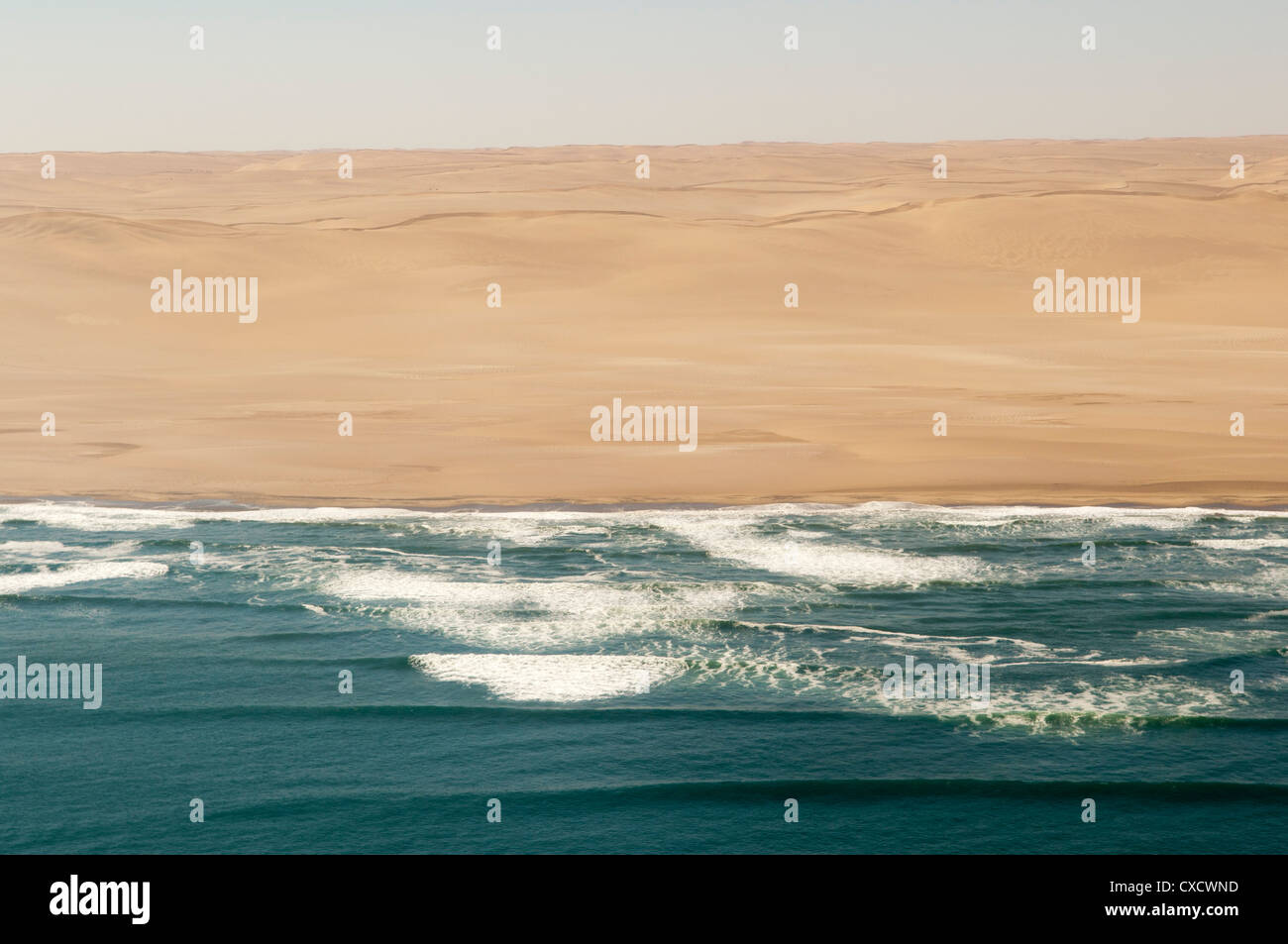 Aerial view of Skeleton Coast, Namib Desert, Namibia, Africa Stock ...