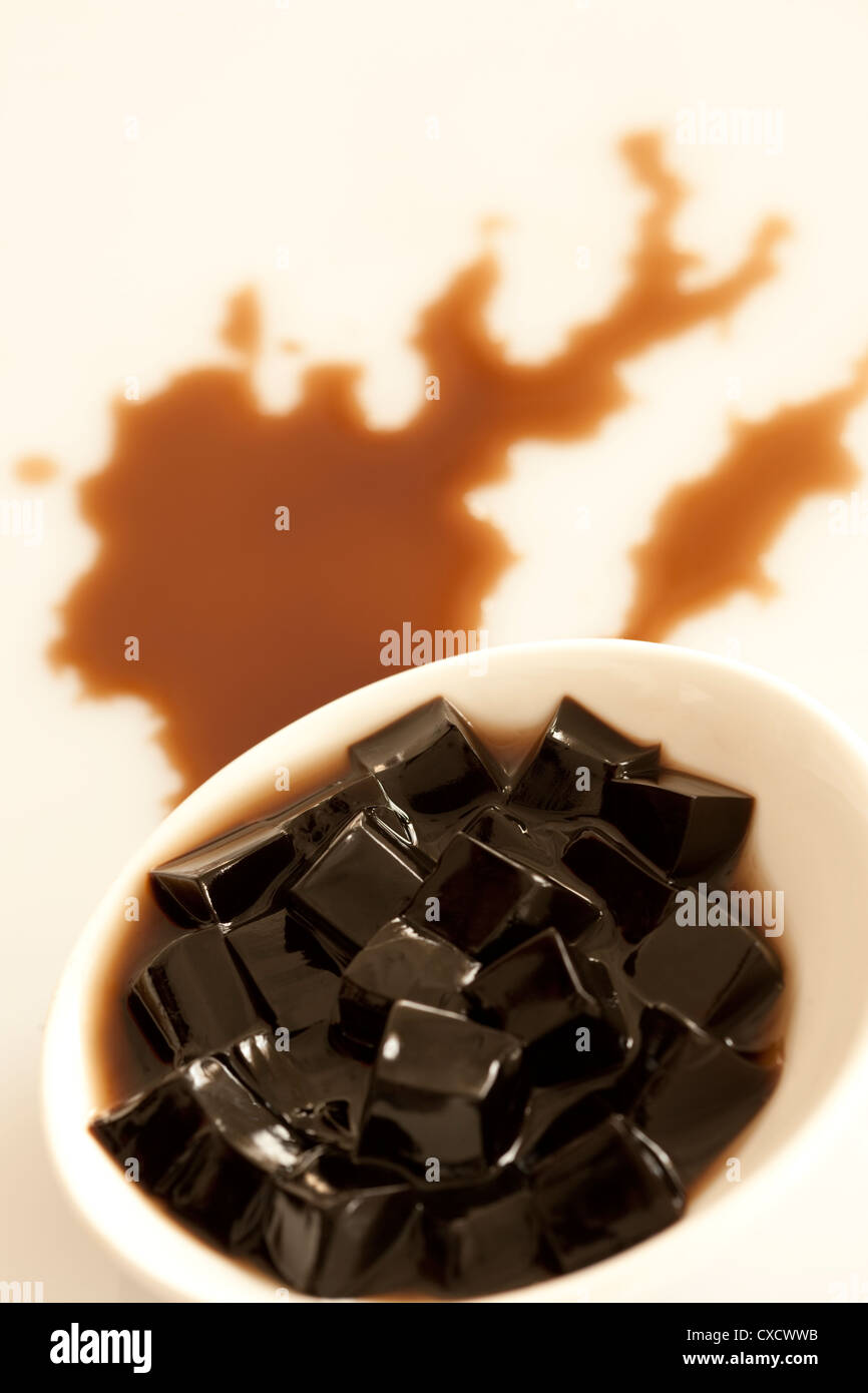 Chinese food,tortoise herb jelly Stock Photo - Alamy