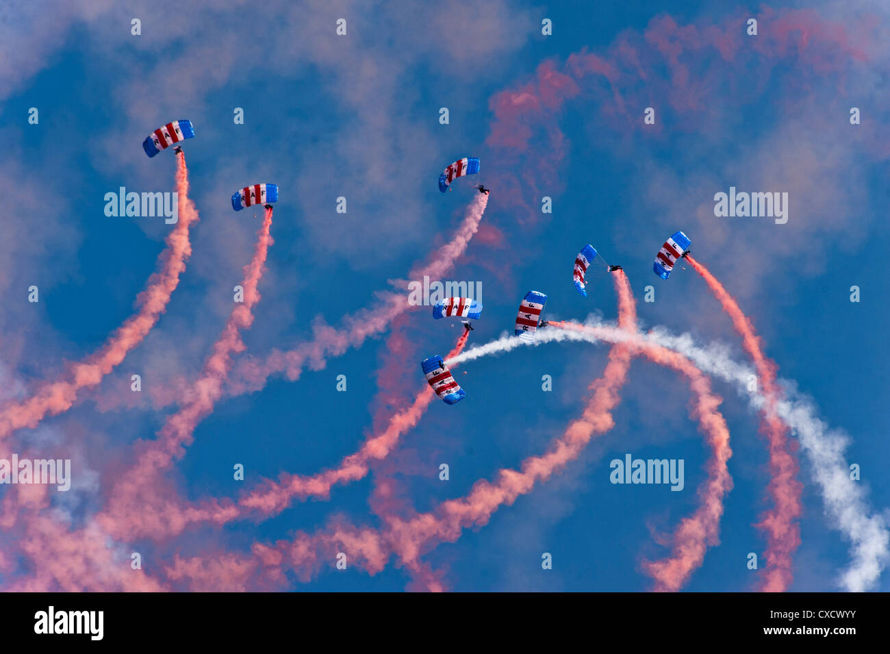 Raf falcon parachute team hi-res stock photography and images - Alamy