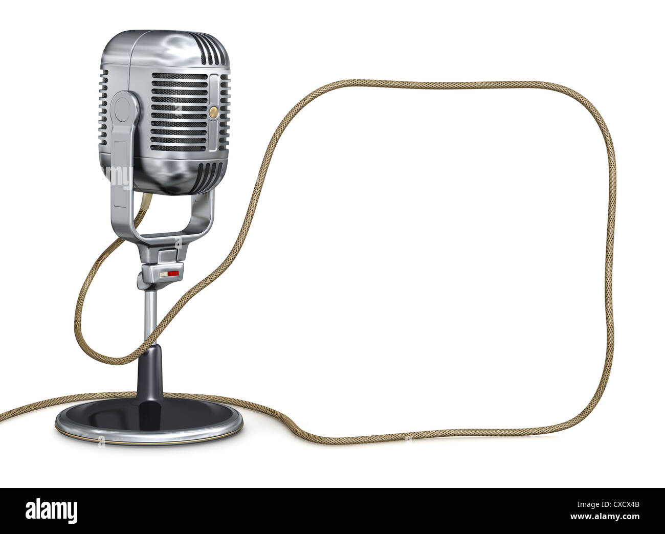 Vintage microphone with place for your text Stock Photo - Alamy