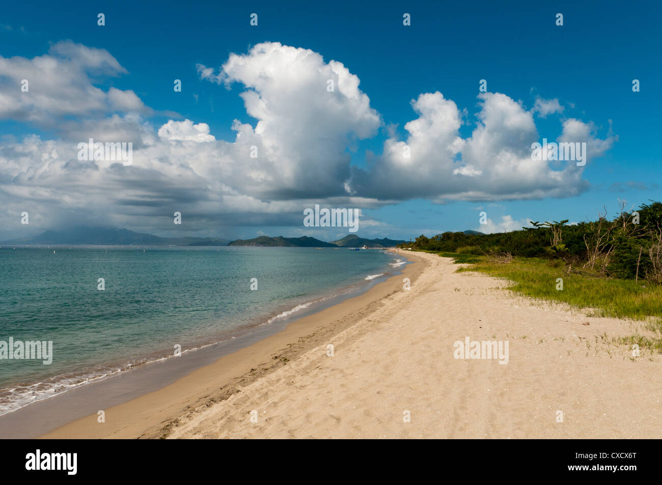 Pinney's beach, Nevis, St. Kitts and Nevis, West Indies, Caribbean ...