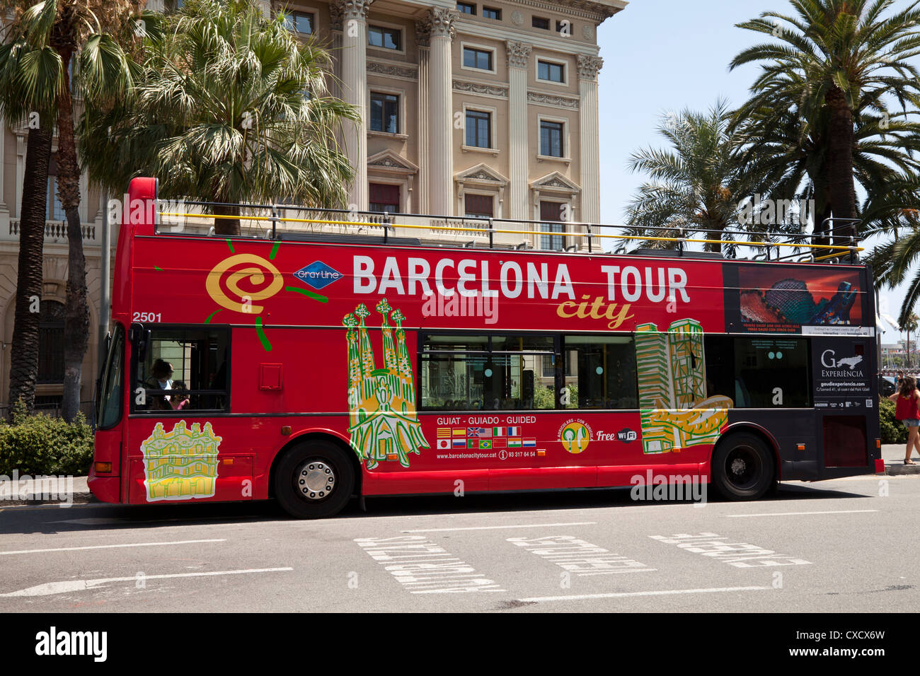 Barcelona city Tour, Barcelona, Catalonia, Spain, Europe Stock Photo ...