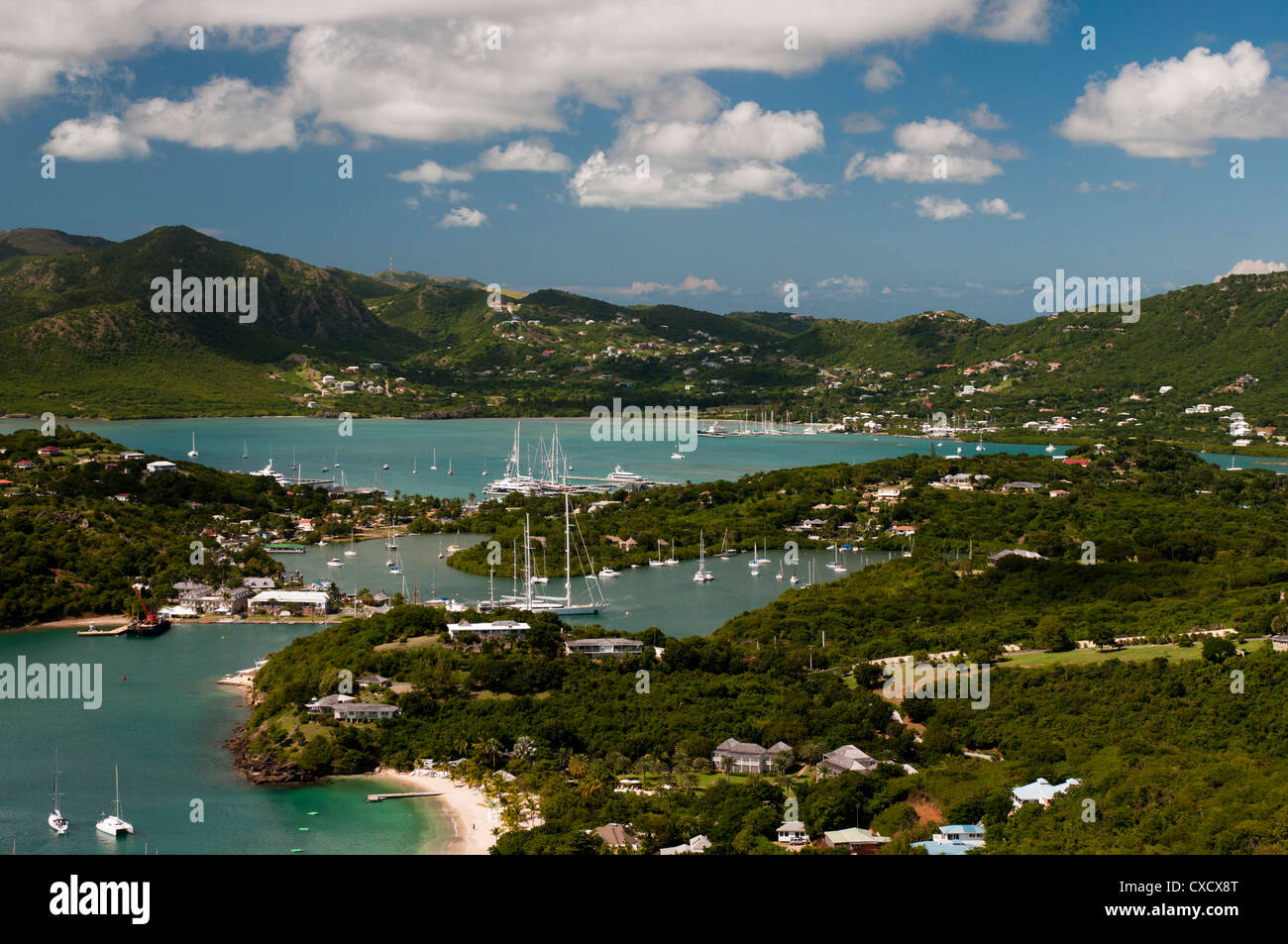 English Harbour and Falmouth Harbour, Antigua, Leeward Islands, West ...