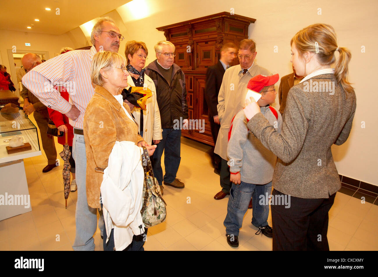 Schlossfuehrung in Ploen Castle Stock Photo - Alamy