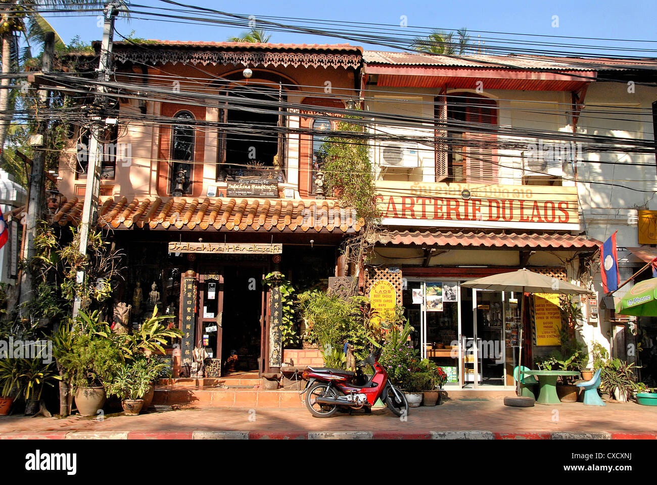 handicraft store and Carterie du Laos boutique Vientiane Laos Stock ...
