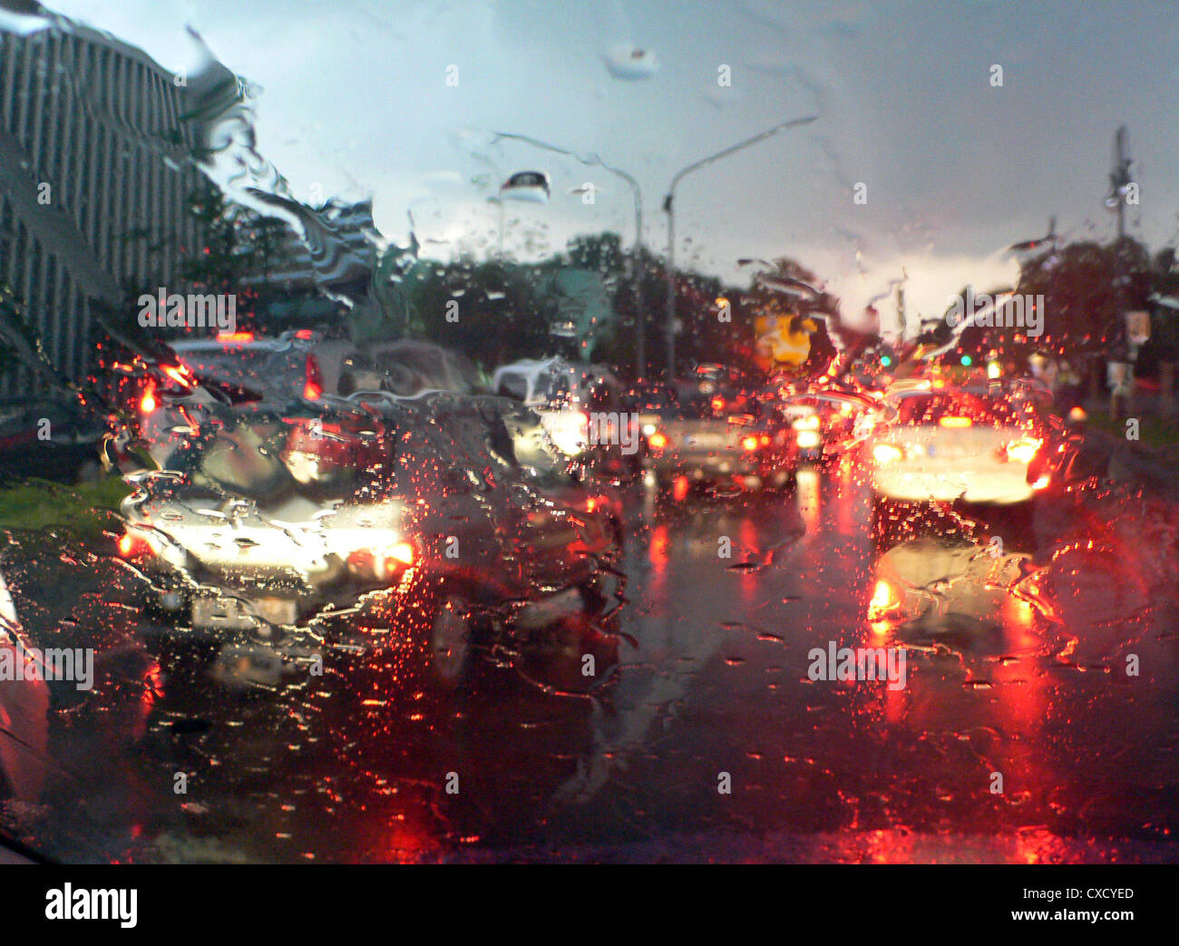 Symbol photo, poor visibility on the road Stock Photo - Alamy