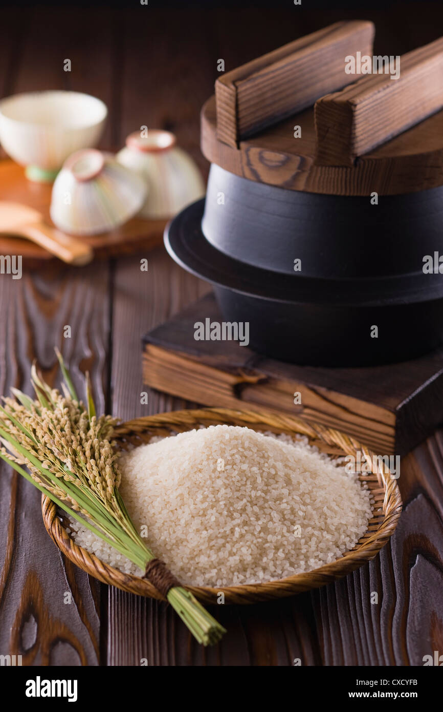 Rice and Iron Pot Stock Photo - Alamy