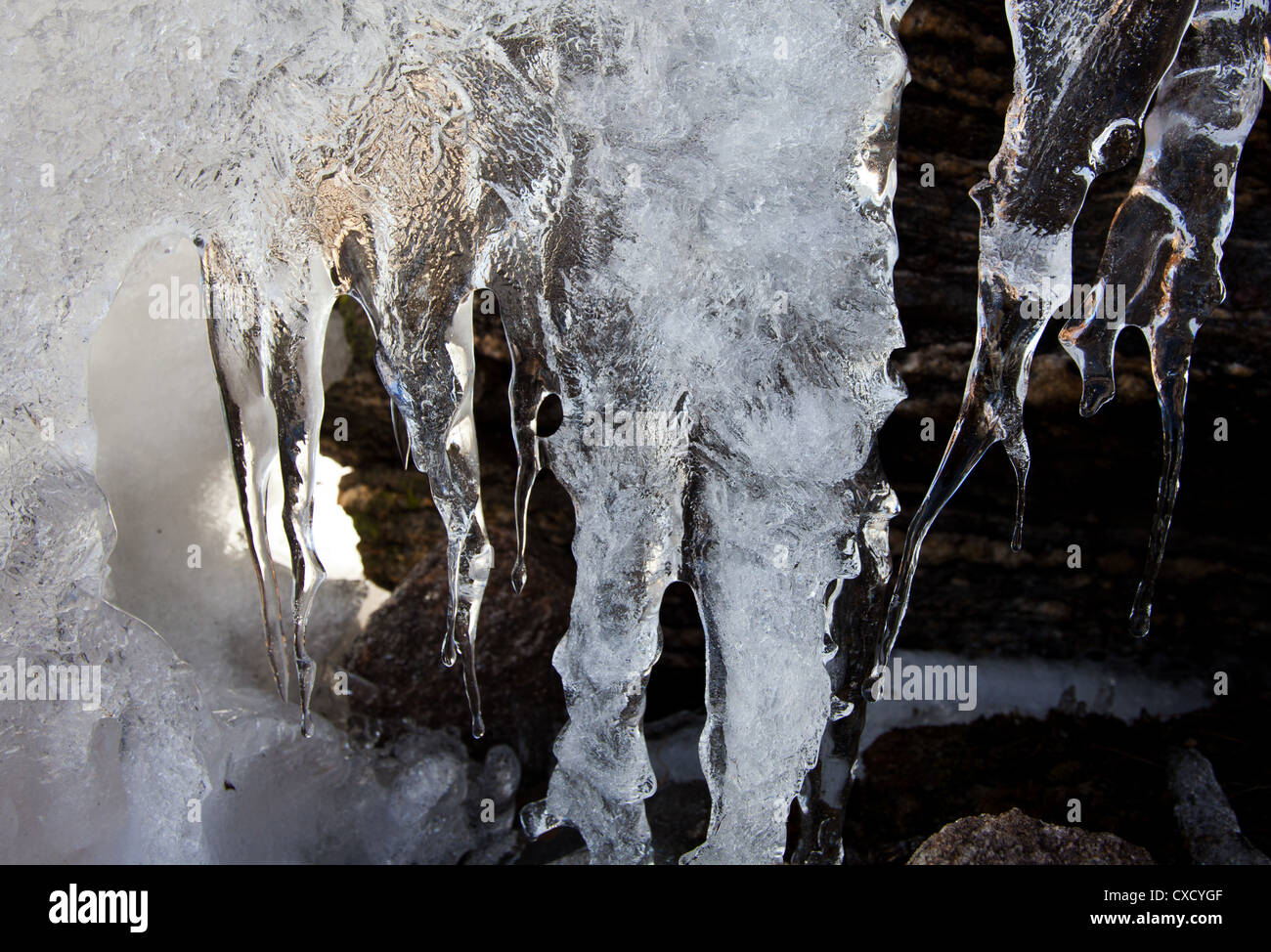 Ice melting in the Himalayas, Langtang National Park, Nepal Stock Photo ...