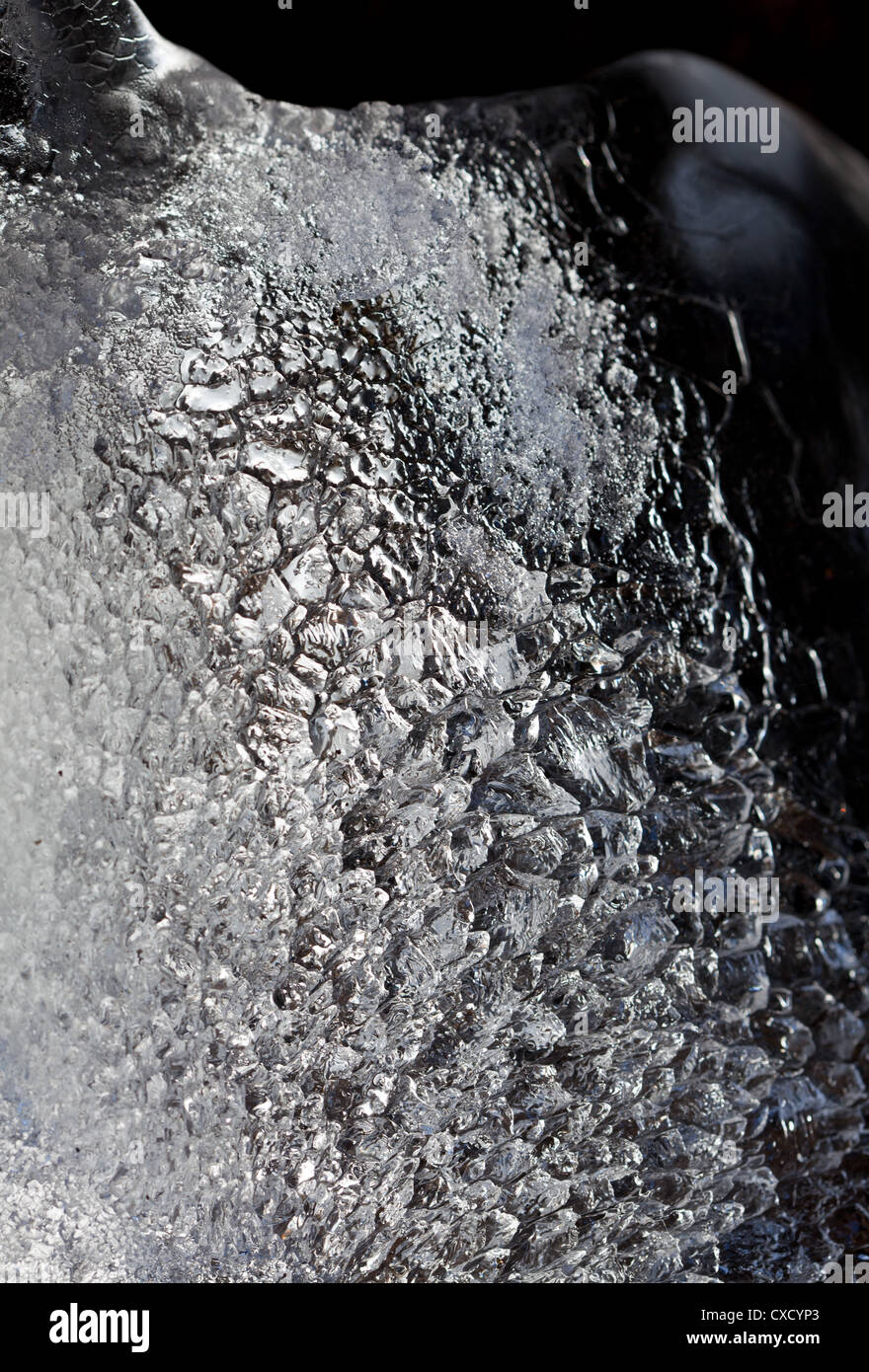 Intricate ice patterns in the Himalayas, Nepal Stock Photo - Alamy