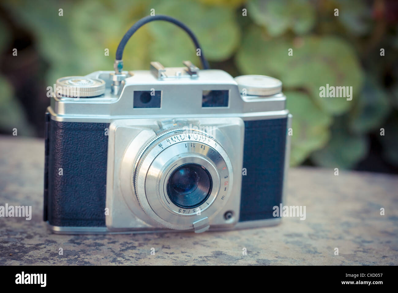 The beautiful design of an old vintage camera with analogic film Stock ...