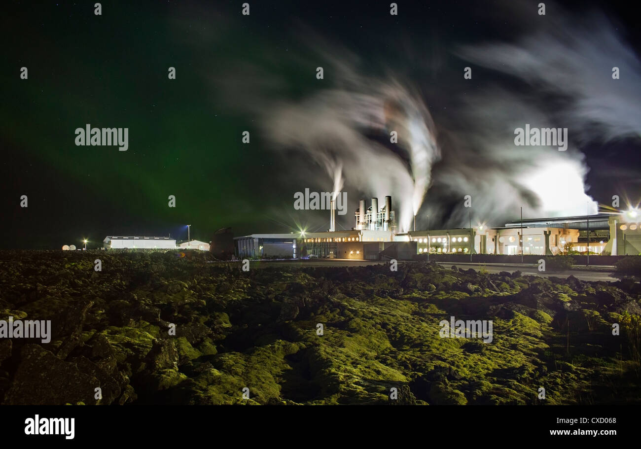 Geothermal energy plant by the Blue Lagoon in Iceland Stock Photo - Alamy