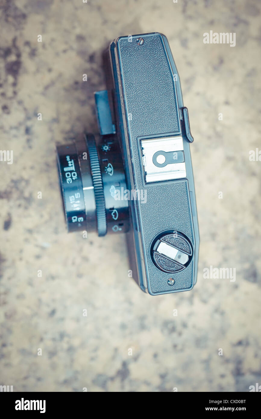 The beautiful design of an old vintage camera with analogic film Stock ...