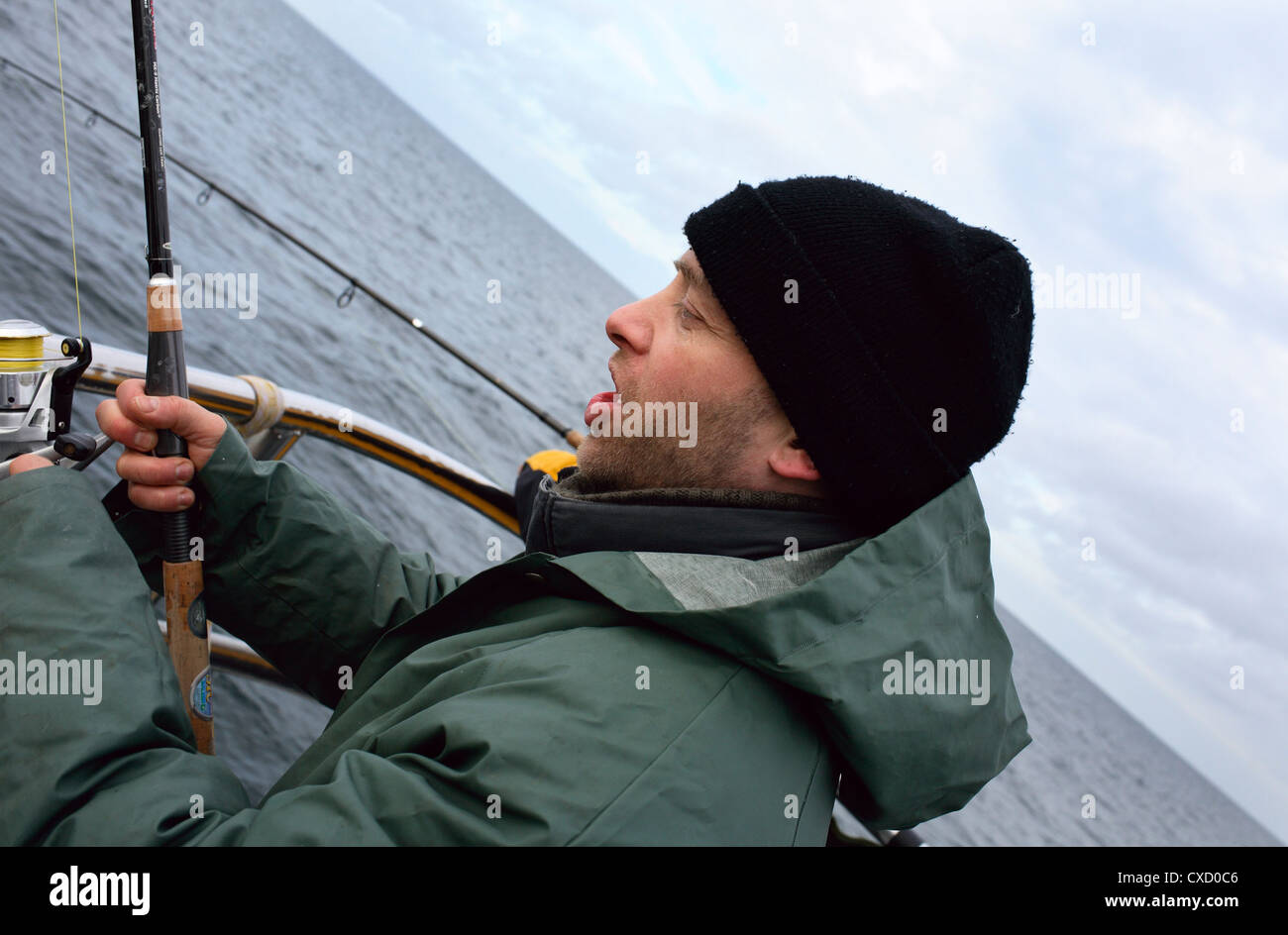 Wismar, man while fishing in the Baltic Sea Stock Photo - Alamy