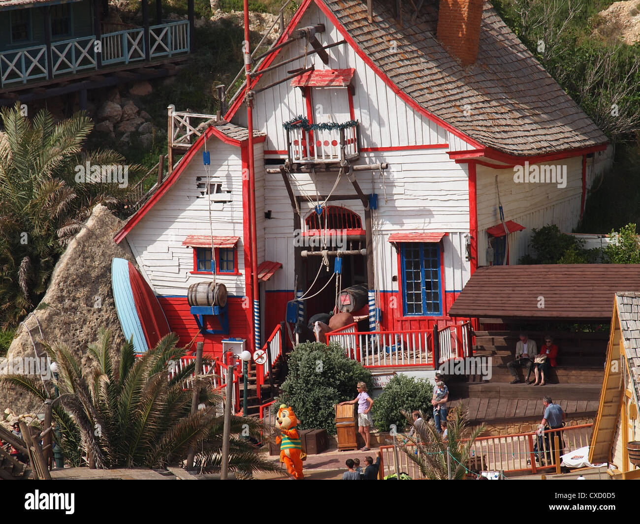 A colorful house in Popeye village Stock Photo - Alamy