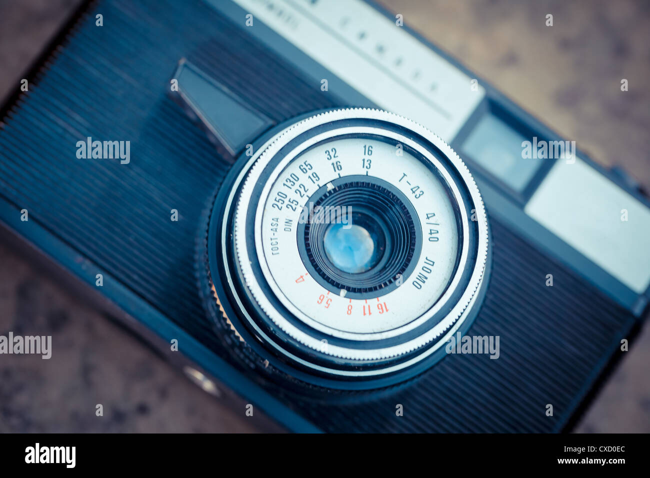 The beautiful design of an old vintage camera with analogic film Stock ...