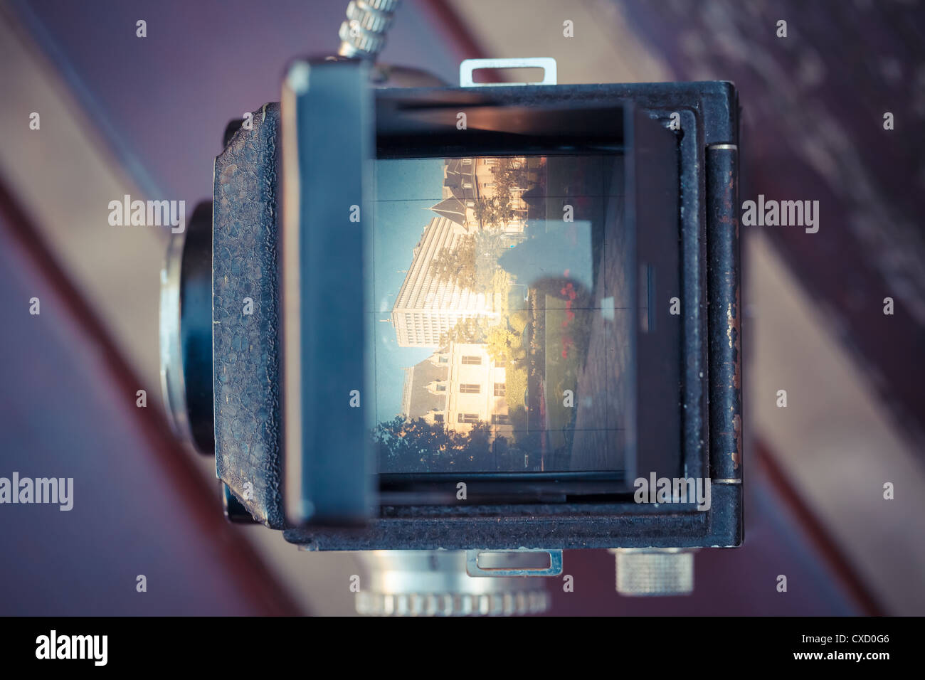 The beautiful design of an old vintage camera with analogic film Stock ...