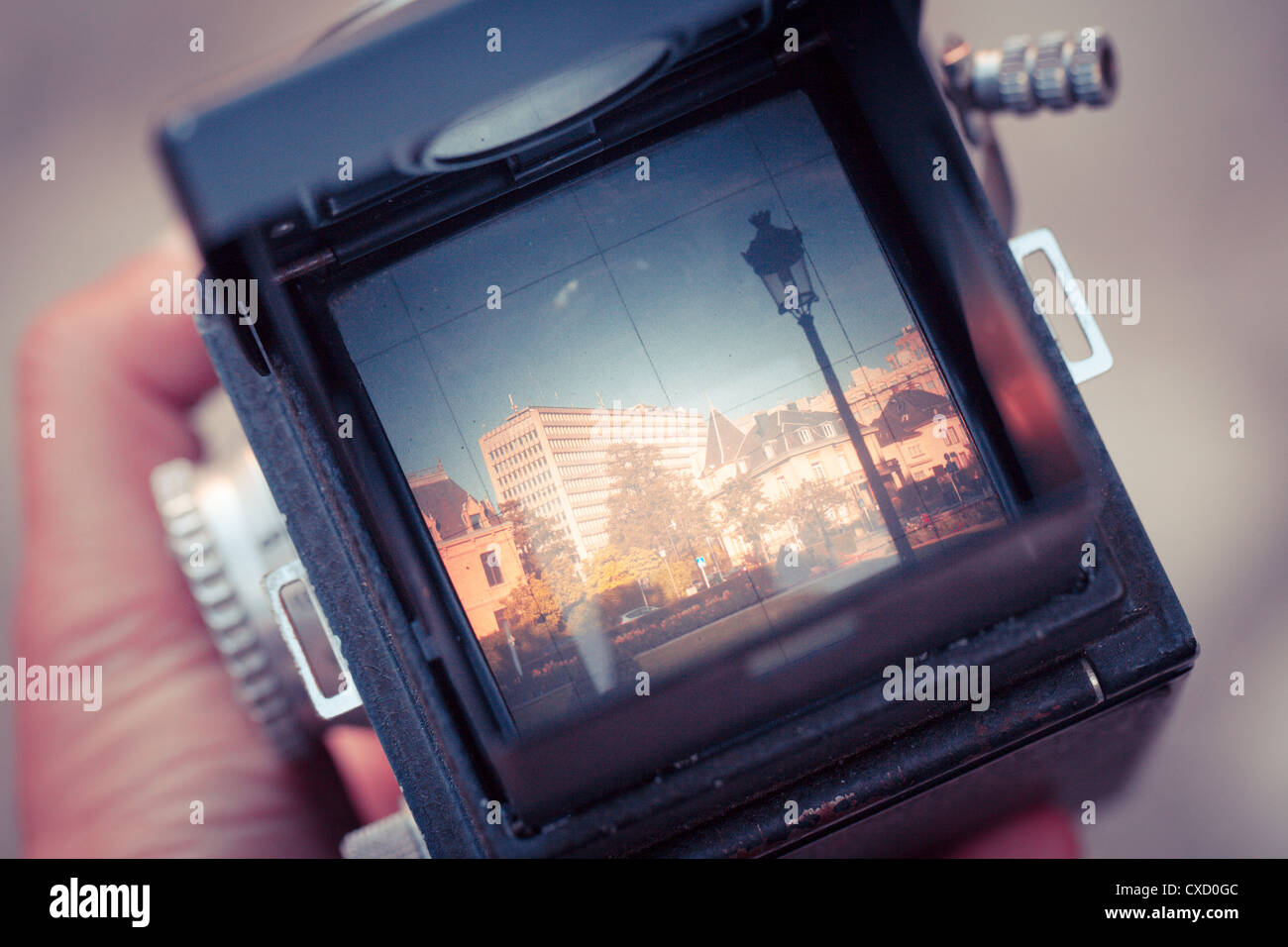 The beautiful design of an old vintage camera with analogic film Stock ...