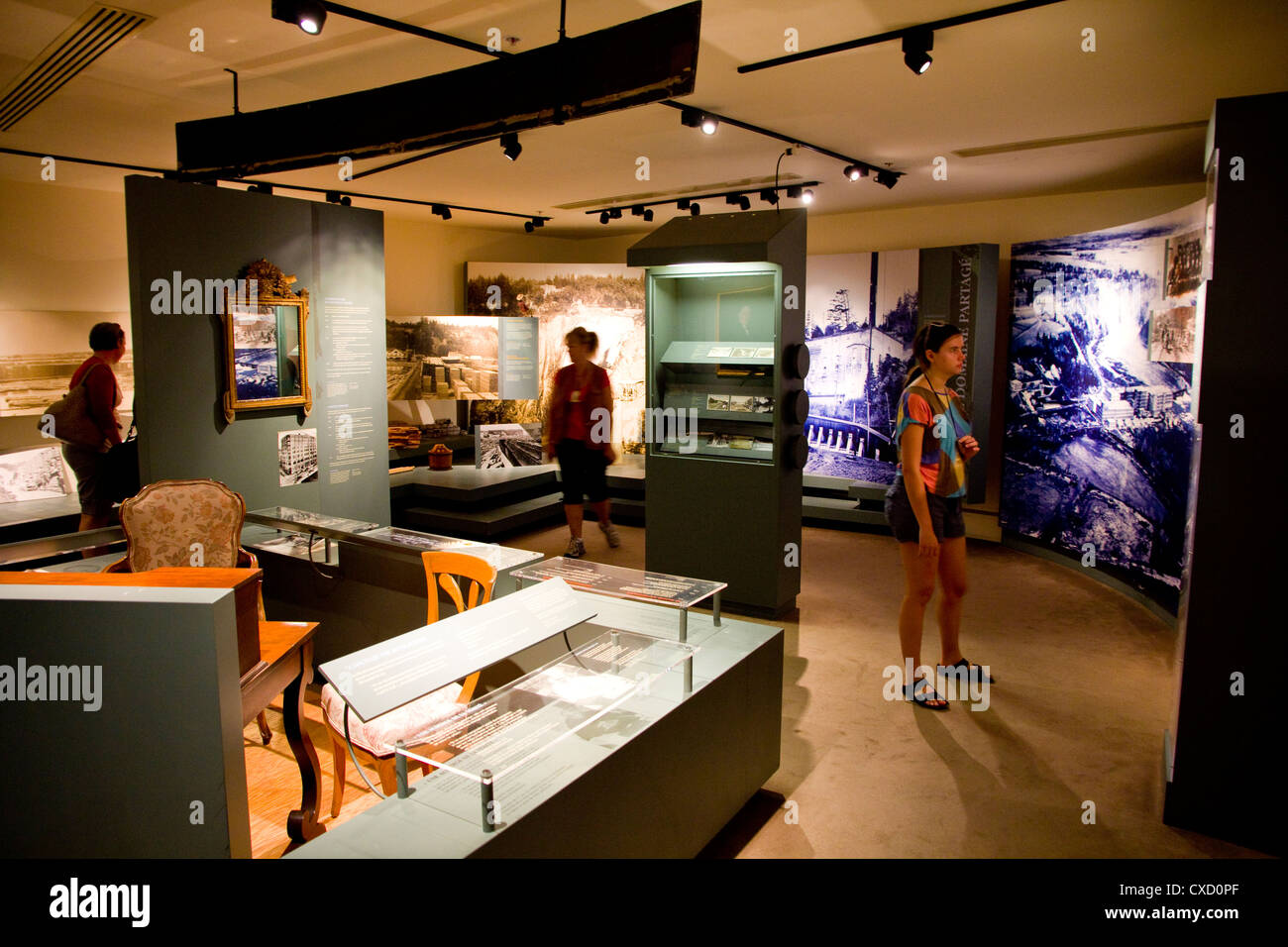 Museum/exhibit area, Manoir Montmorency, Montmorency Falls Park, Quebec ...
