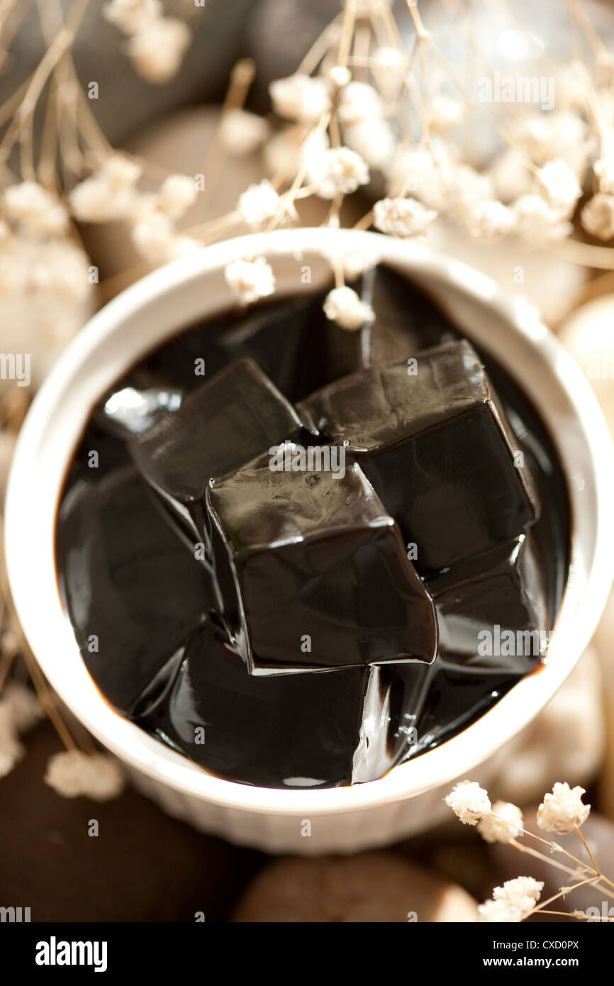 Chinese traditional food,tortoise herb jelly Stock Photo - Alamy