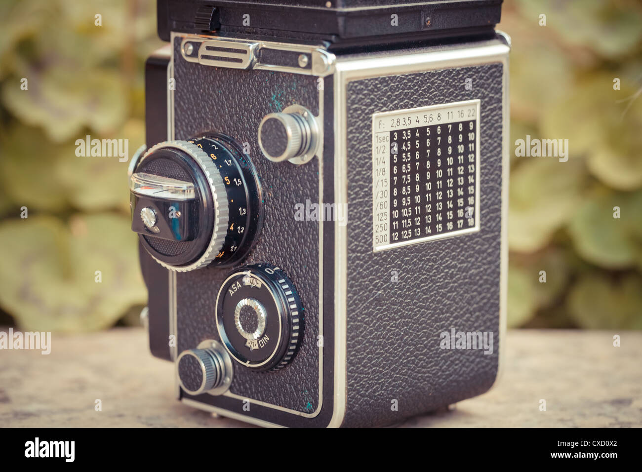 The beautiful design of an old vintage camera with analogic film Stock ...