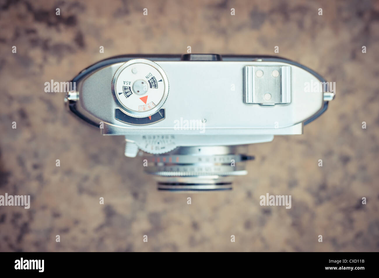 The beautiful design of an old vintage camera with analogic film Stock ...