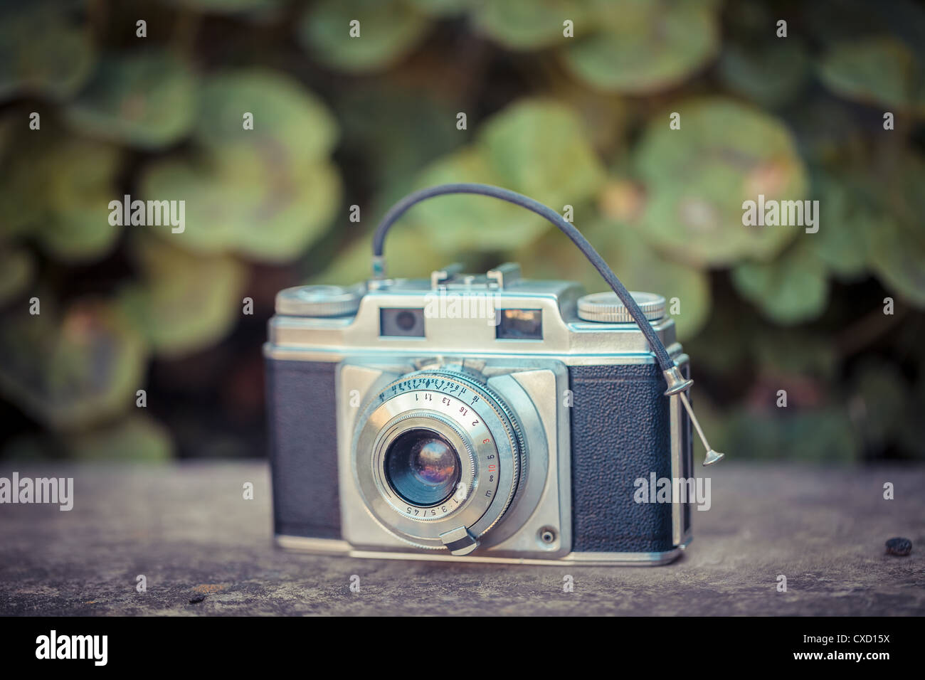 The beautiful design of an old vintage camera with analogic film Stock ...