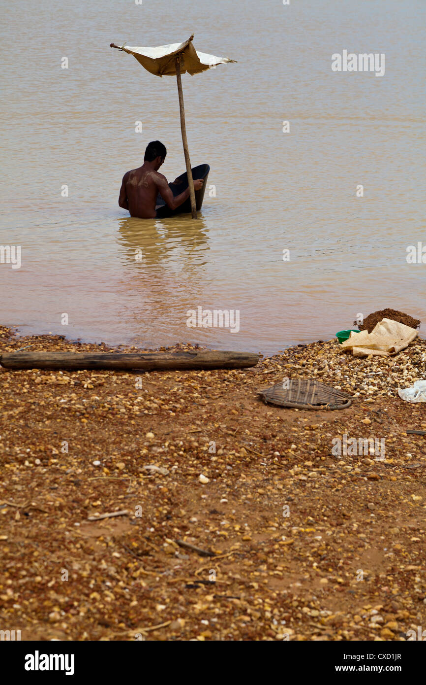 Washing out of Diamonds in the Diamond Mines of Cempaka in South ...