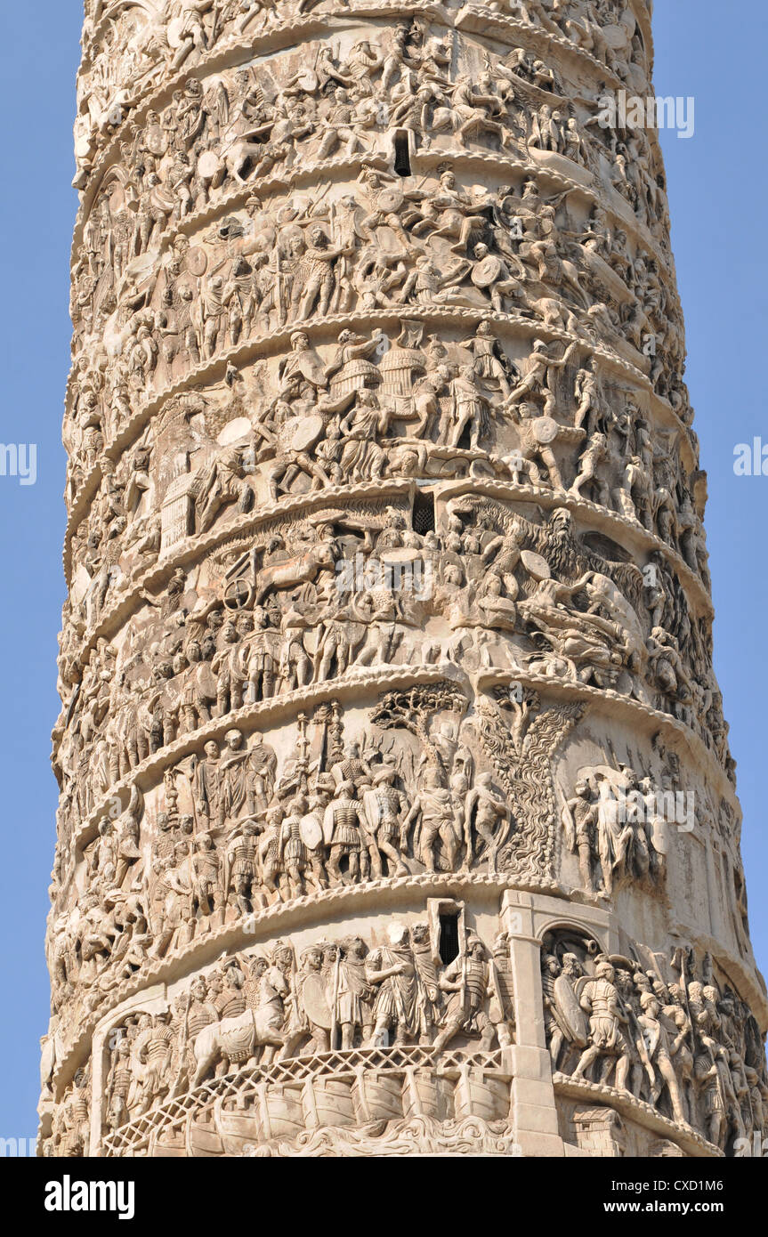 Column marcus aurelius detail piazza hi-res stock photography and ...
