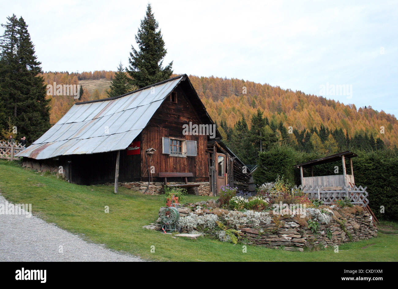 Anne home, small hut on Gerlitzen Stock Photo - Alamy