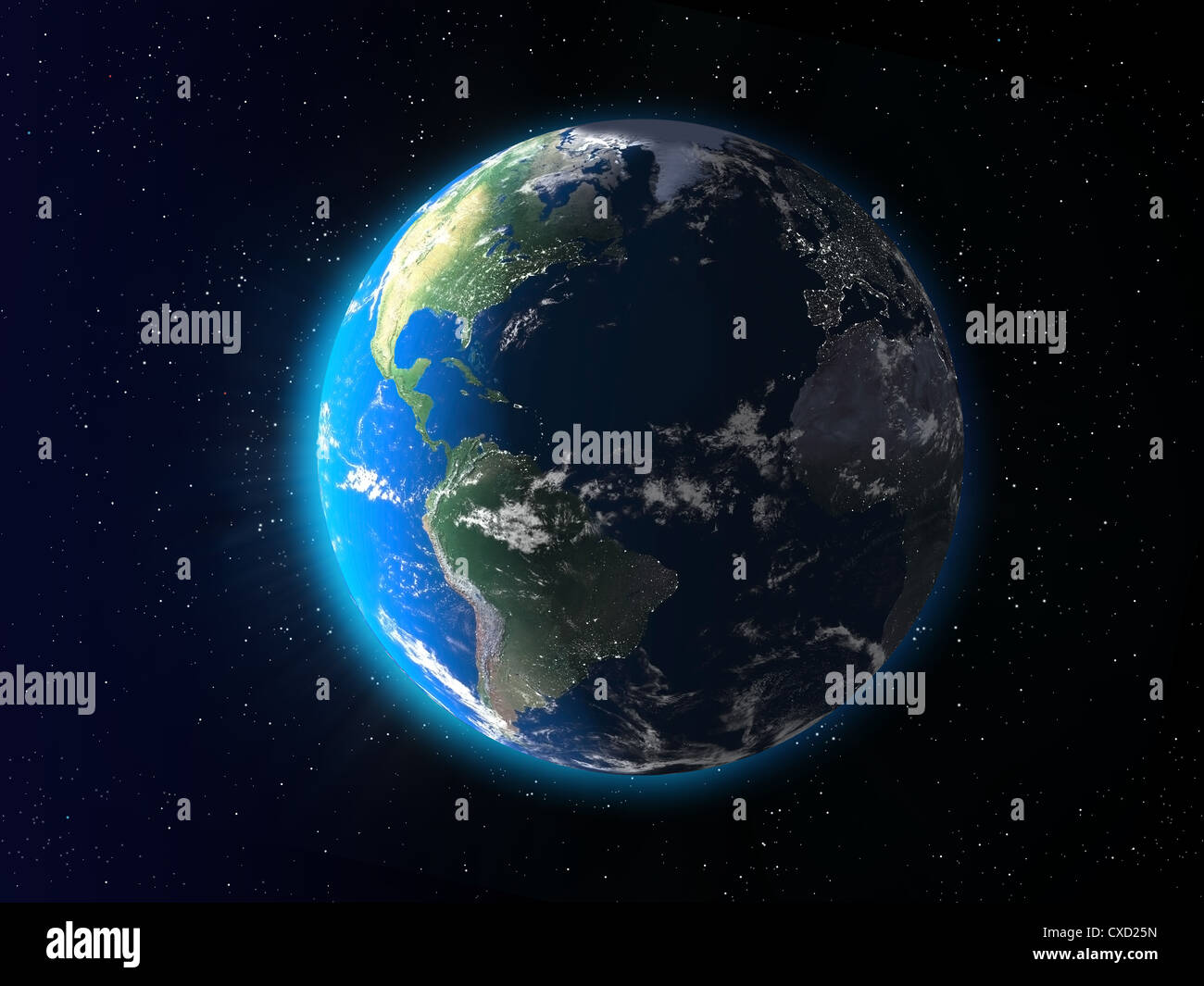 View Of Earth Day And Night