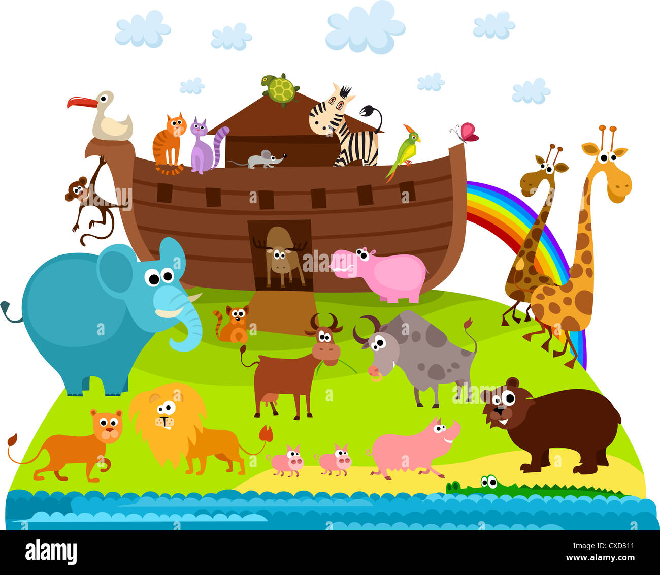 Noah cartoon hi-res stock photography and images - Alamy