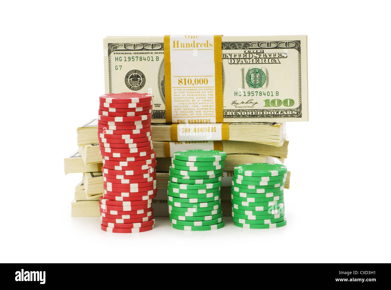 Stacks hundred us dollar Cut Out Stock Images & Pictures - Alamy