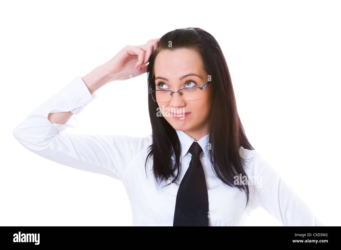 Girl isolated on the white background Stock Photo - Alamy