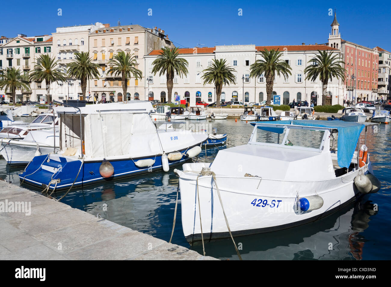 Fishing boats in Split, Dalmatian Coast, Croatia, Europe Stock Photo ...