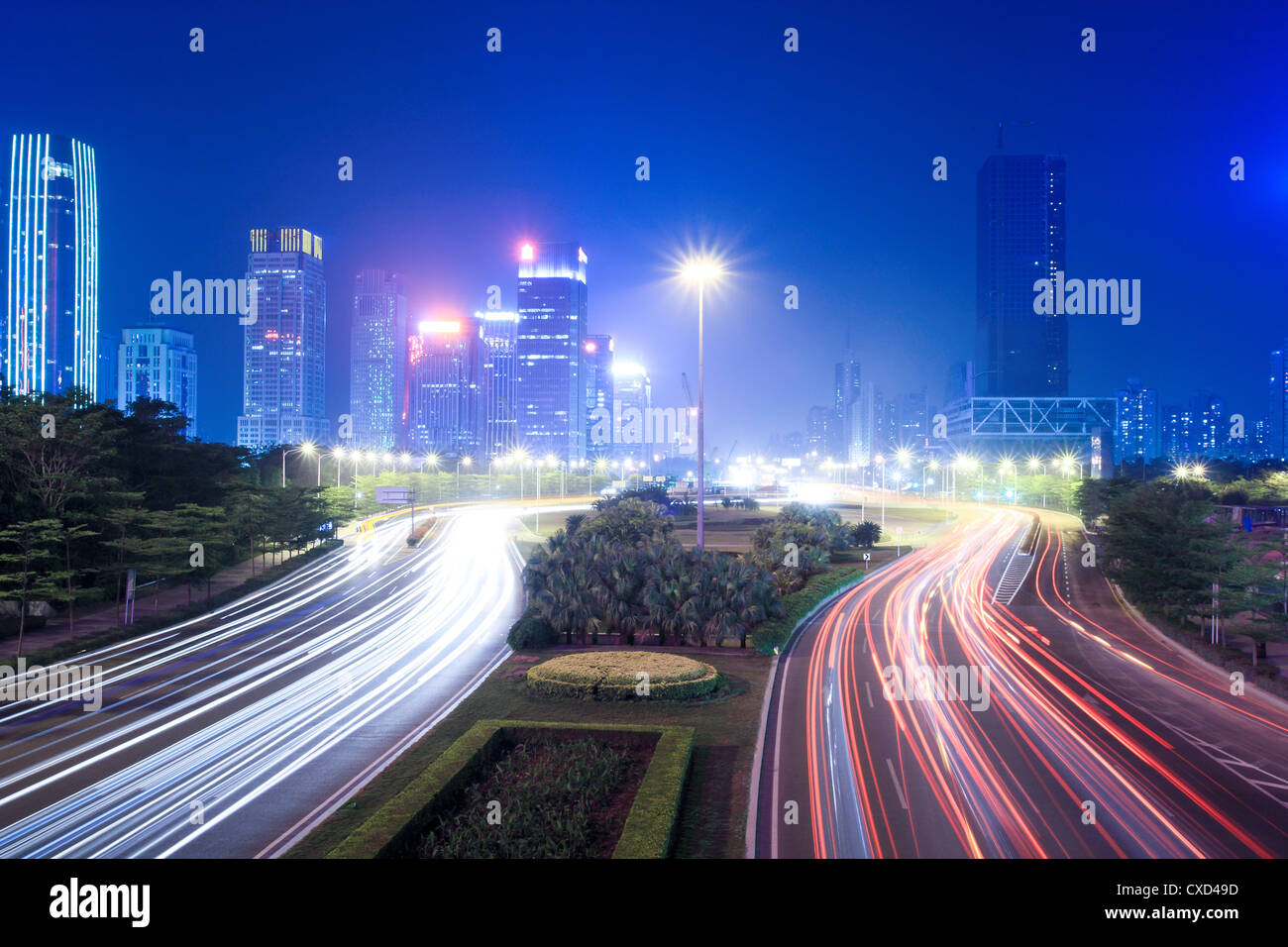 Night tower city view hi-res stock photography and images - Alamy
