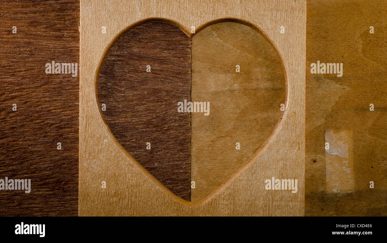 wood heart shape frame Stock Photo - Alamy
