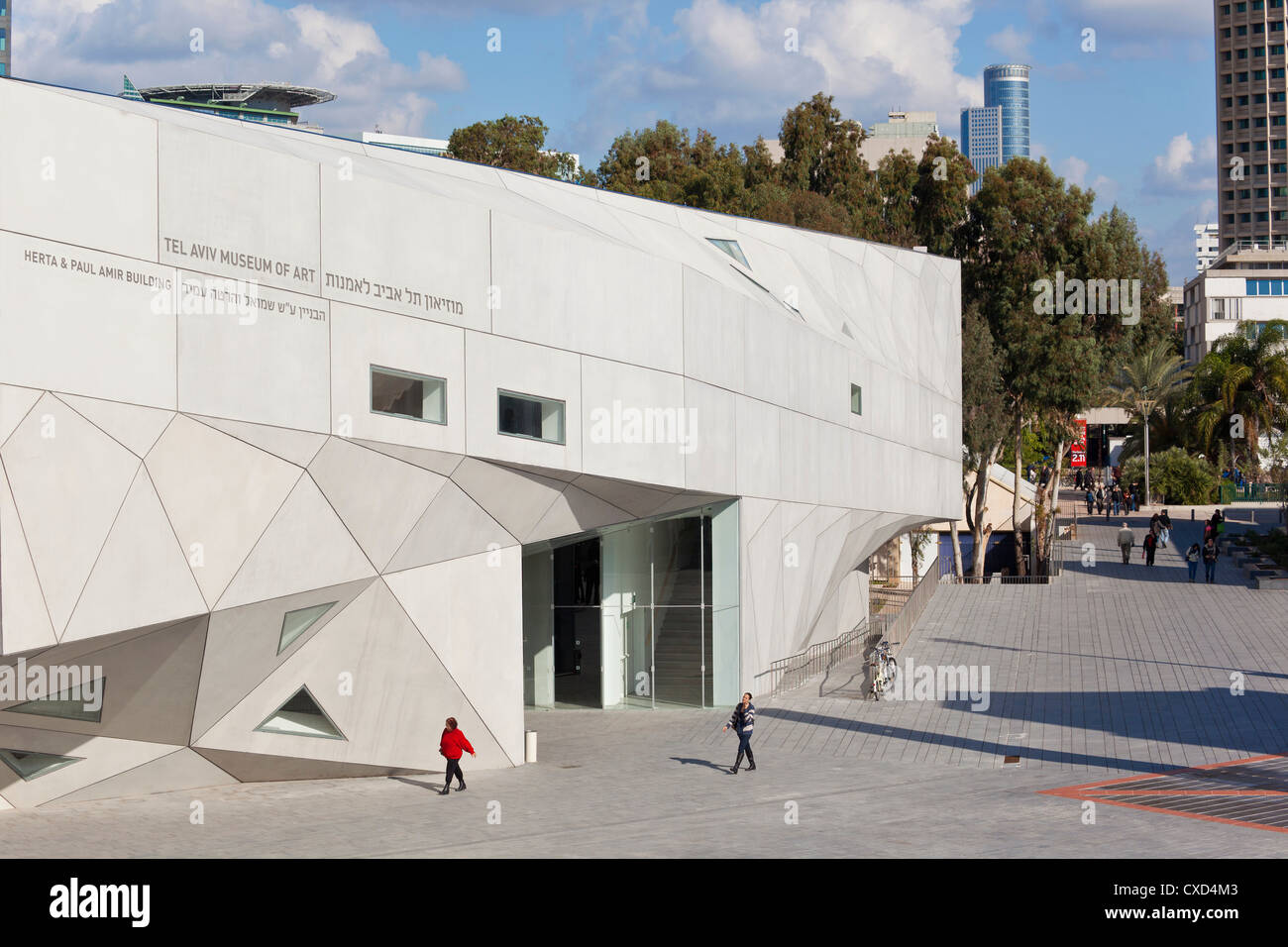 Exterior of the new Herta and Paul Amir building of the Tel Aviv Museum ...