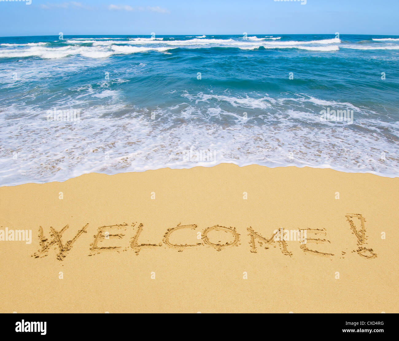 Welcome written hi-res stock photography and images - Alamy