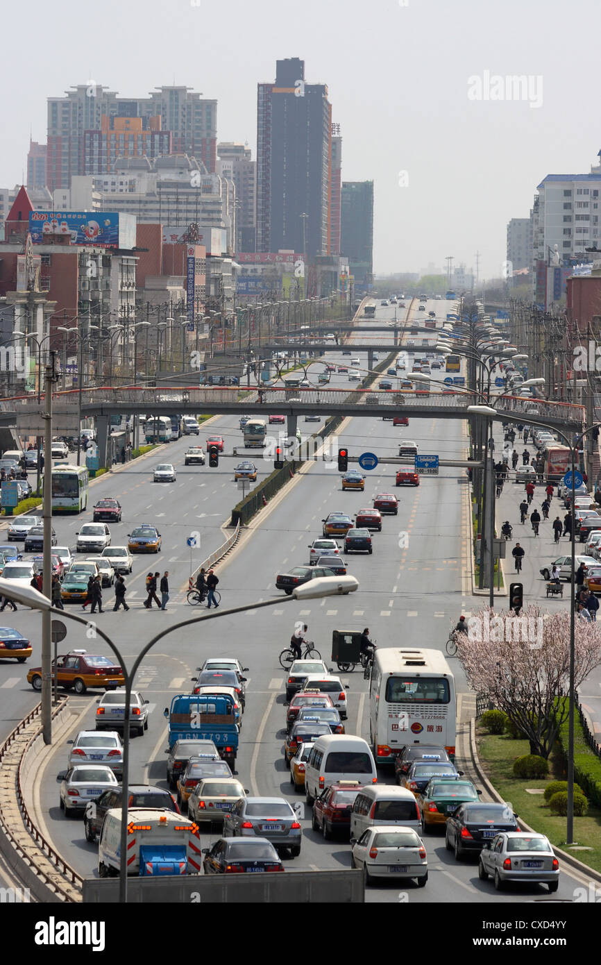 Beijing, wide road with car traffic Stock Photo - Alamy