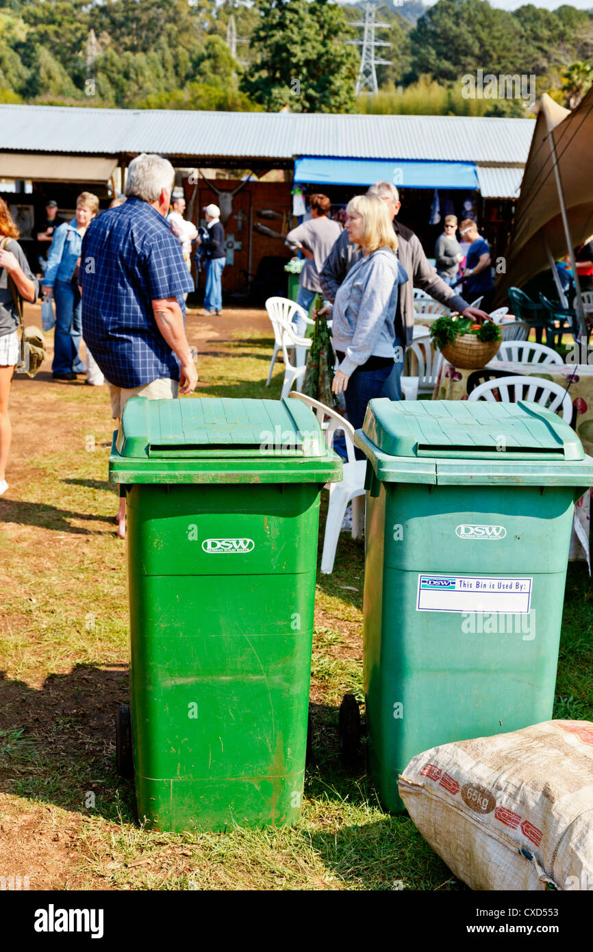 Recycling bins provided for an outdoor event Stock Photo - Alamy