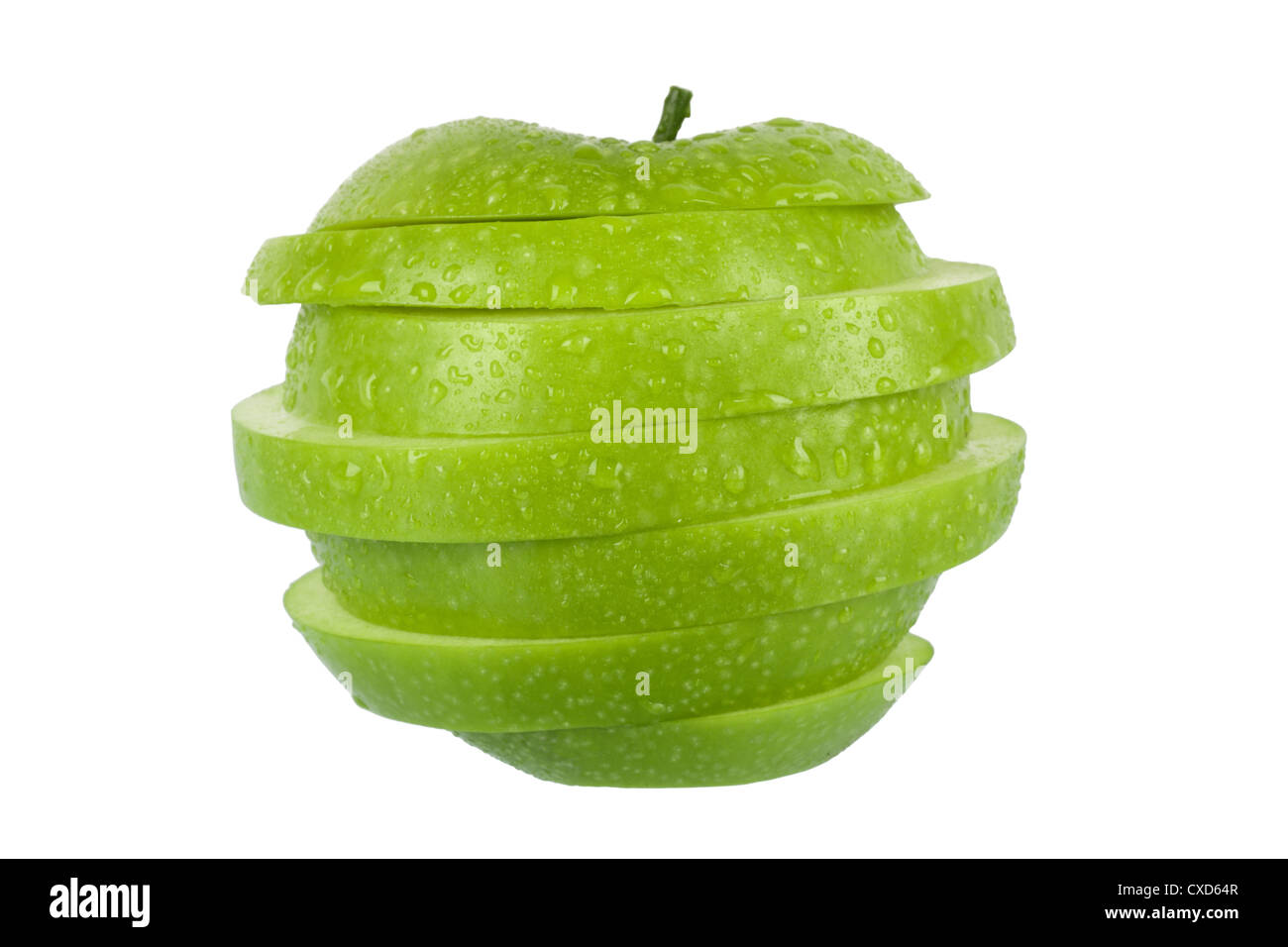 Cut green apple hi-res stock photography and images - Alamy